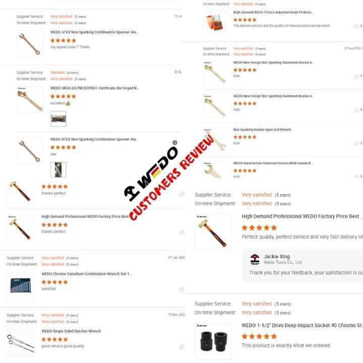 WEDO Brand ATEX UKAS GS FM Certificate Non-Sparking Non-Magnetic ...