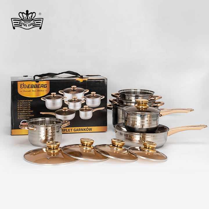 Royal Louis 12-Piece Stainless Steel Cookware Set Modern Design ...