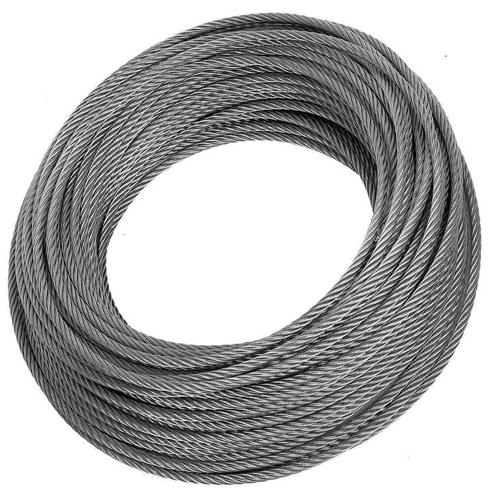 6x37 Galvanized Steel Wire Rope for Construction Rigging & Lifting FC/IWS/IWR Cores Available ...