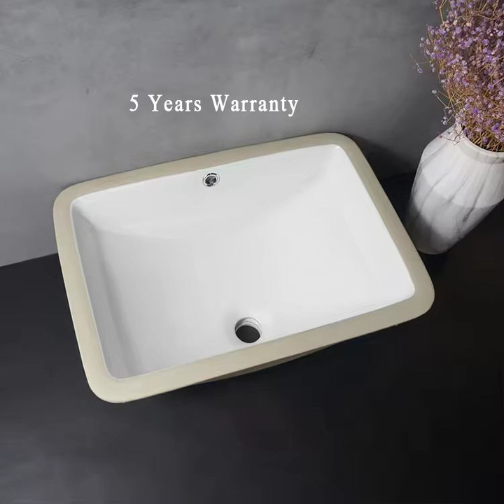 Tarpul Undercounter Basin Rectangular Porcelain Undermount Sink Hotel ...