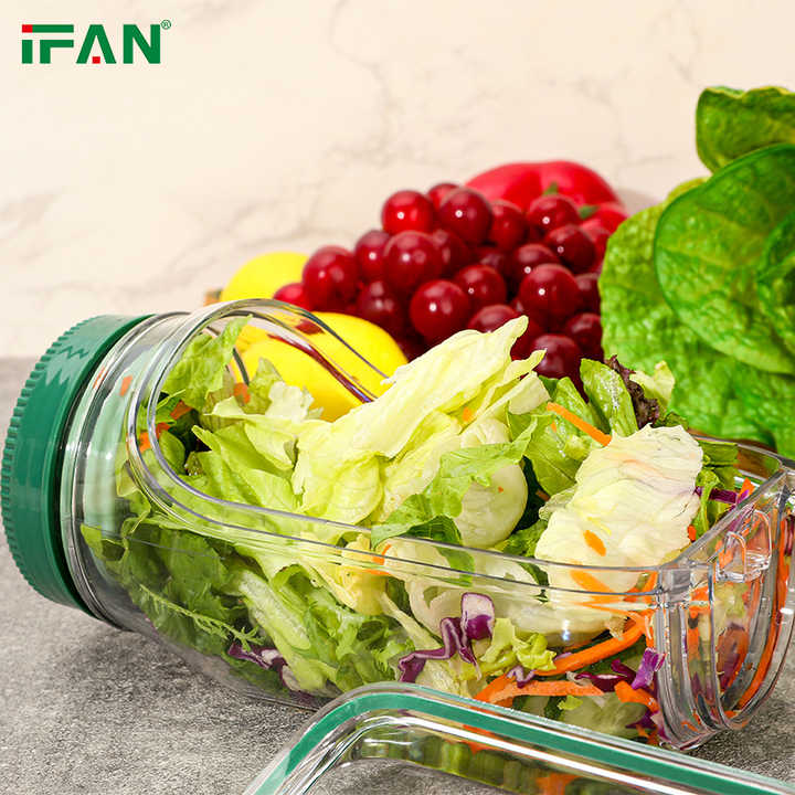 IFAN Container Salad Tools Plastic Bottles Fresh-keeping Plastic ...