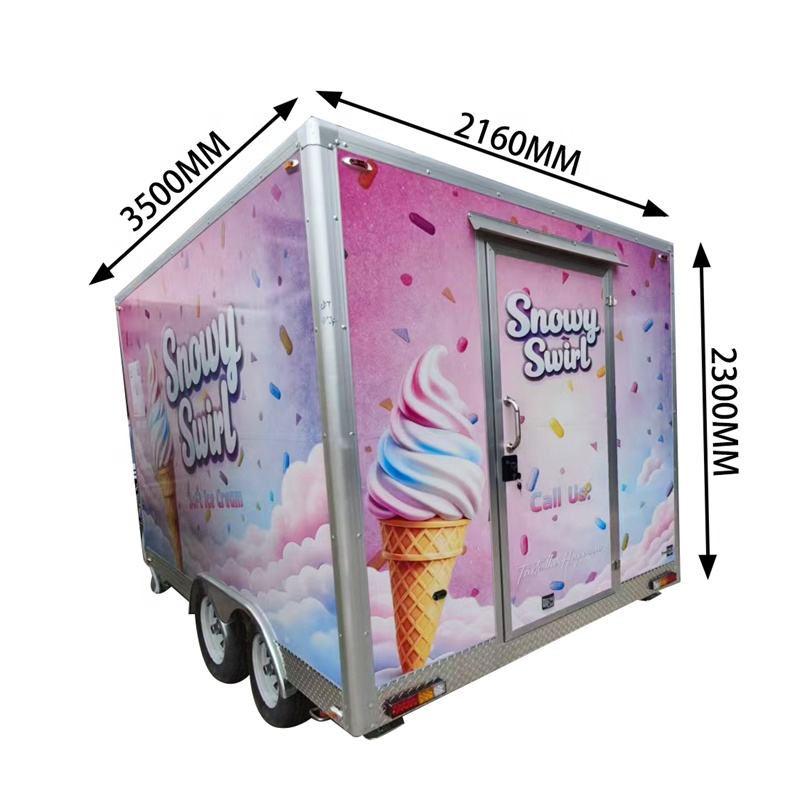 Customized Mobile bar Trailer Mobile Hamburger Hot Dog Fast Food ...