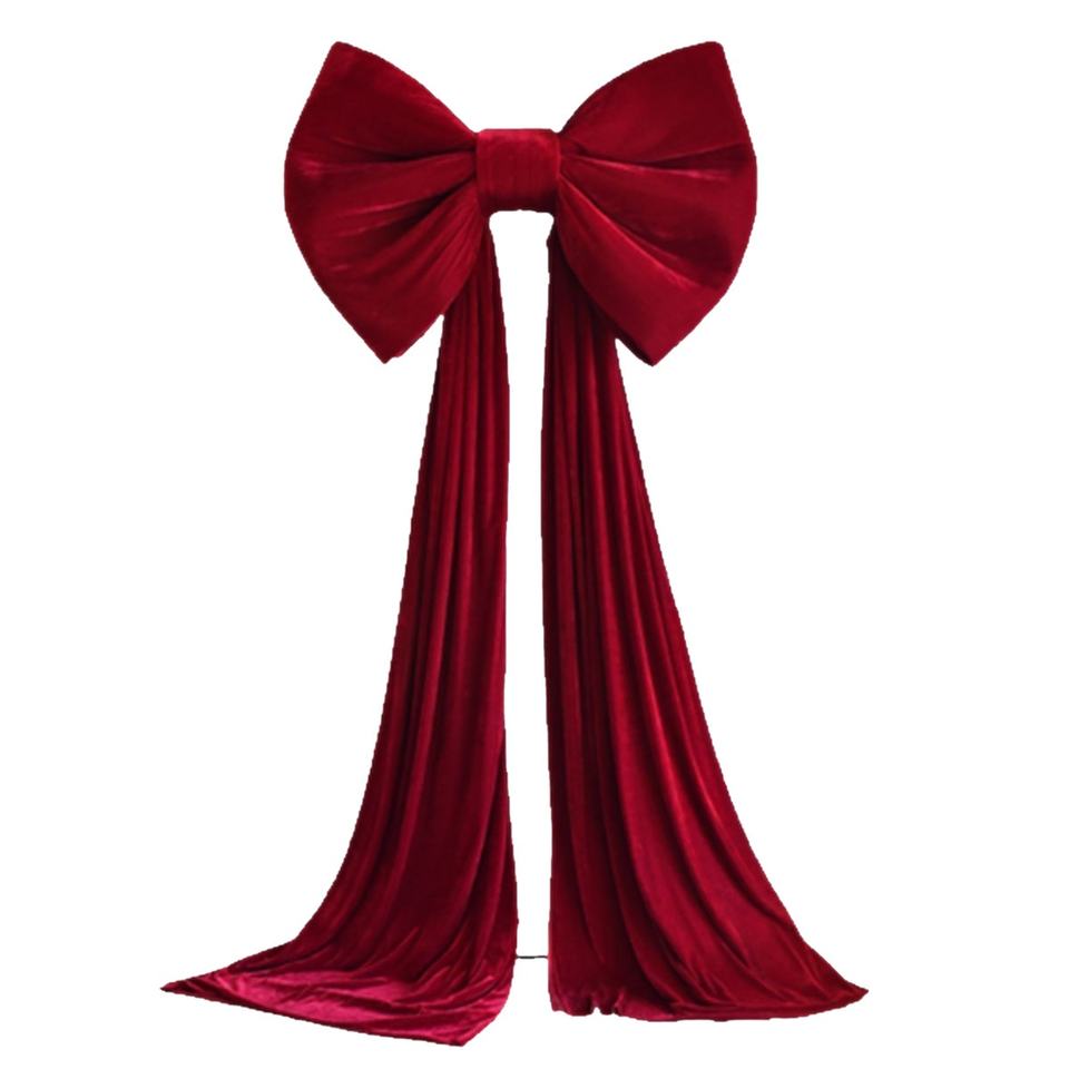Window Decoration China Giant Oversized Red Velvet Bow Tie Wedding Room ...