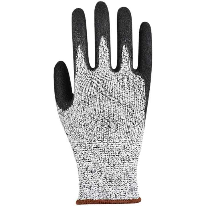 ANSI Level 5 Durable Nitrile Grip Anti-Cut Gloves with Seamless Shell ...