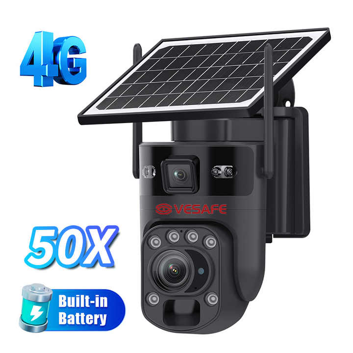 VESAFE UBOX 4K Solar CCTV Camera - 8MP 20X Zoom Full-Color Night Vision