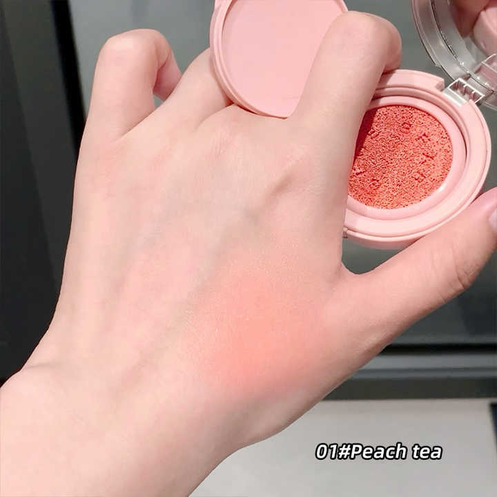 Cushion Liquid Blush for Cheeks with Mirror Natural & Elegant Face GEGE ...