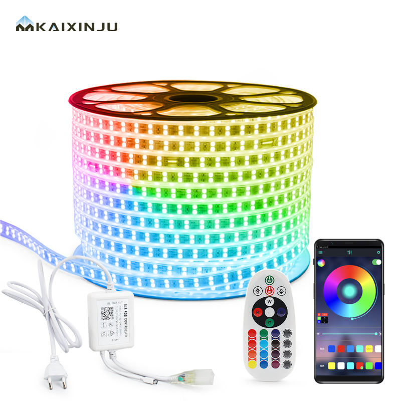 220V RGB LED Light Strips - Smart, Waterproof, and Efficient