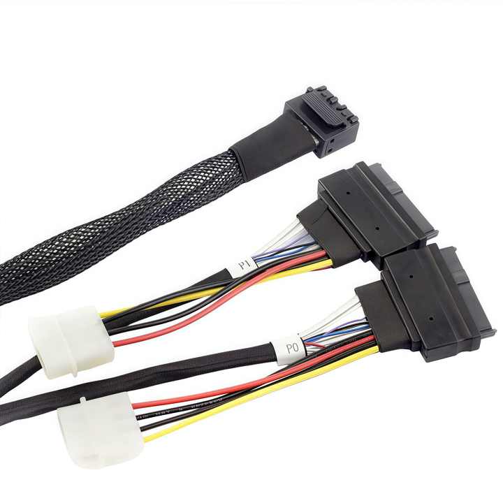 HD Mini SAS SFF-8643 to U.2 SFF-8639 NVMe SSD Data Cable with 15P SATA ...