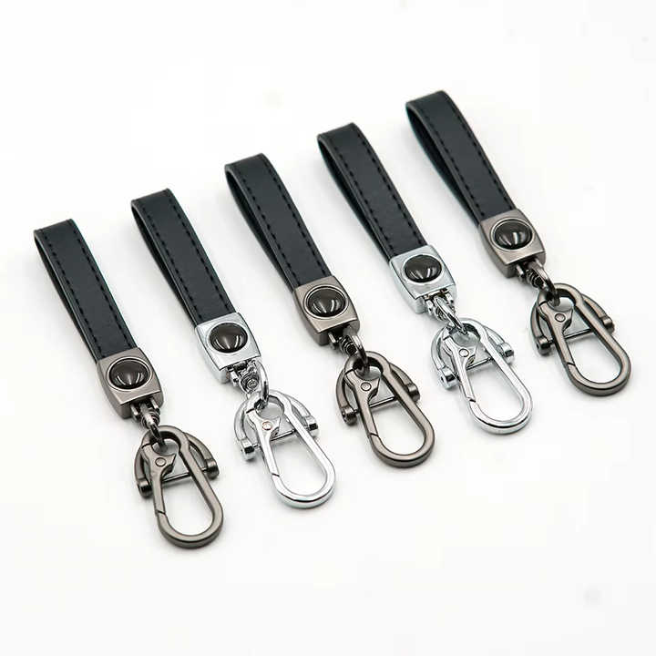 Wholesale Customized Logo Personalized Metal Gun Keychain Leather ...
