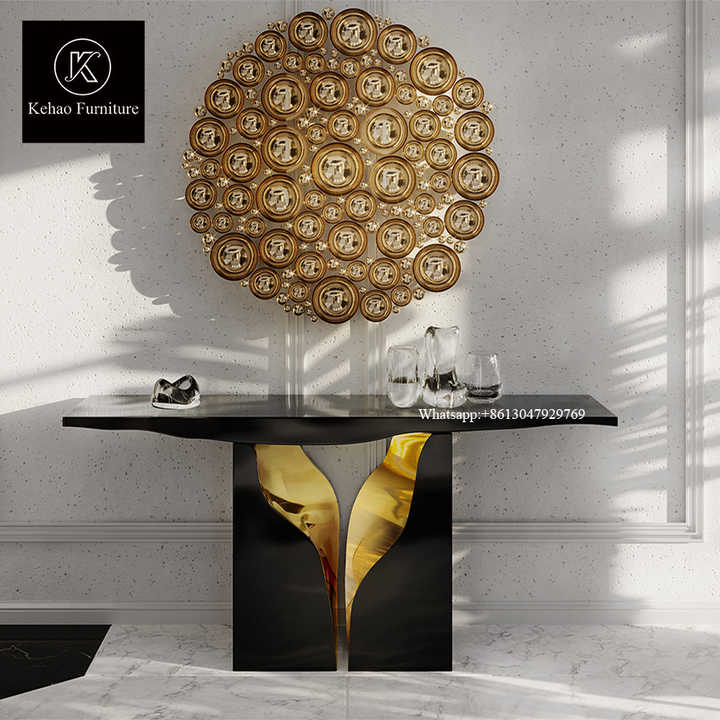 Mirrors Console Table Matching Baroque Style Black Console Table with ...