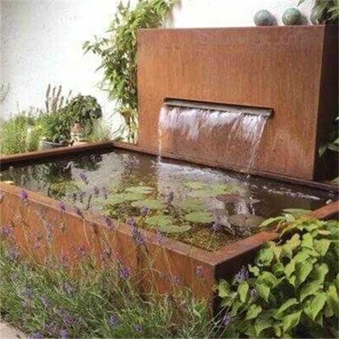 Corten Steel Pool Custom Fountains Rain Curtain and Waterfall| Alibaba.com