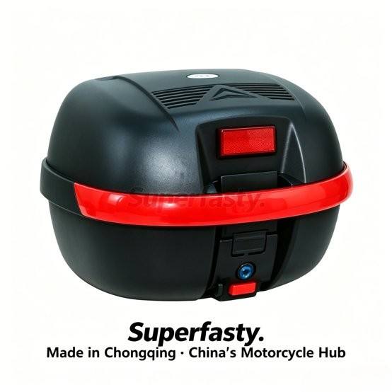 Superfasty Waterproof Black Motorcycle Tail Box with Low Profile Design ...