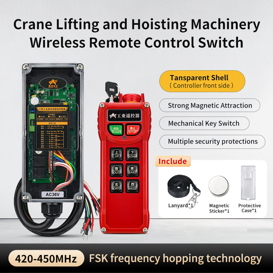 FSK Frequency Hopping 433mhz Crane Lifting Wireless Remote Control ...