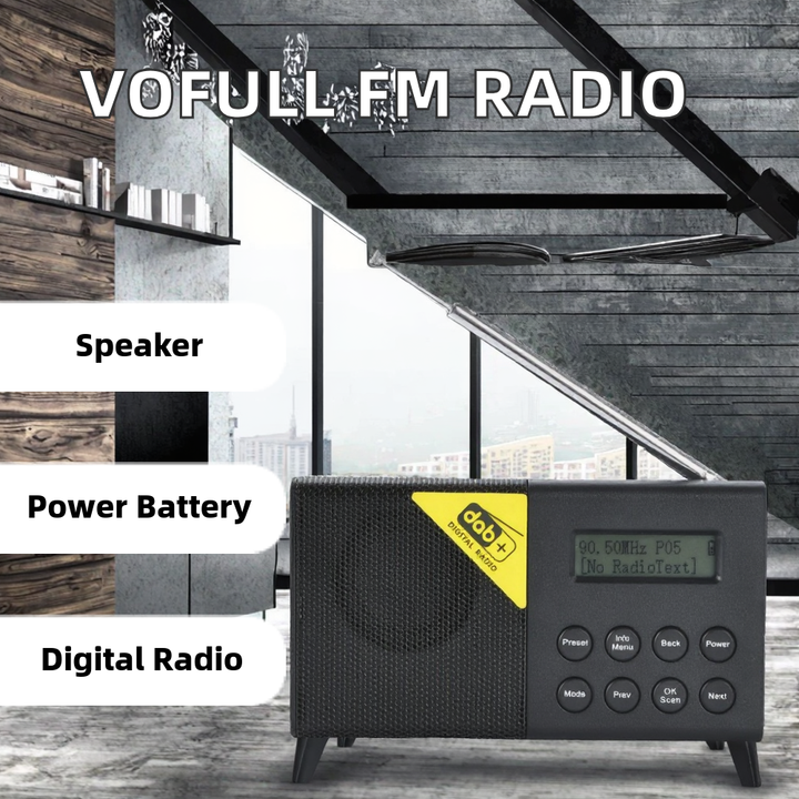 Vofull Fm Dab Dab Plus Digital Radio for Home Use With Bluetooth ...