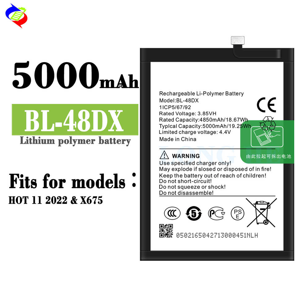 New 5000mAh Replacement Battery for Infinix BL-48DX - Compatible ...