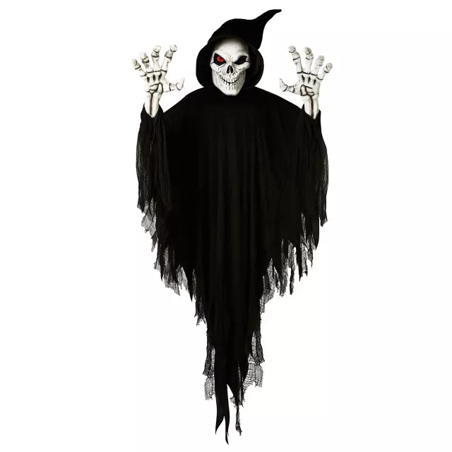 Black Scary Jack Red Eyes the Reaper Hanging Prop for Halloween Props ...