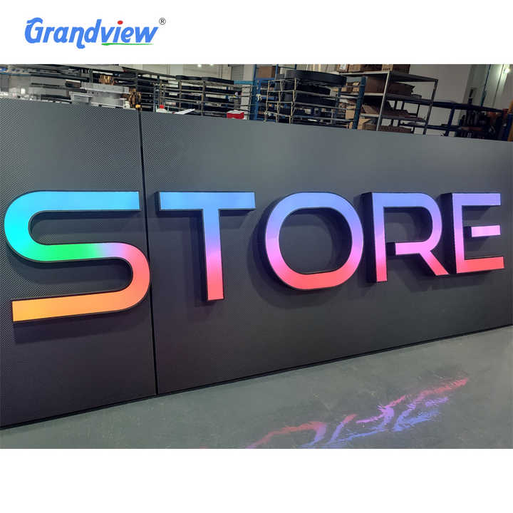 New Arrival Custom RGB Full Color LED Letter 3D Logo Wall Signs Multi ...
