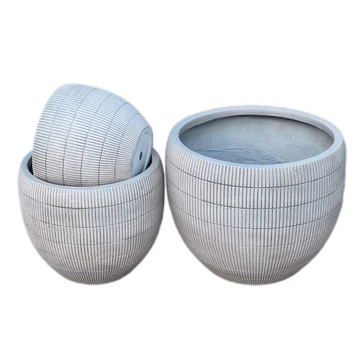 Creative Relief Design Fiber Clay Flower Planter Pots Indoor Outdoor ...