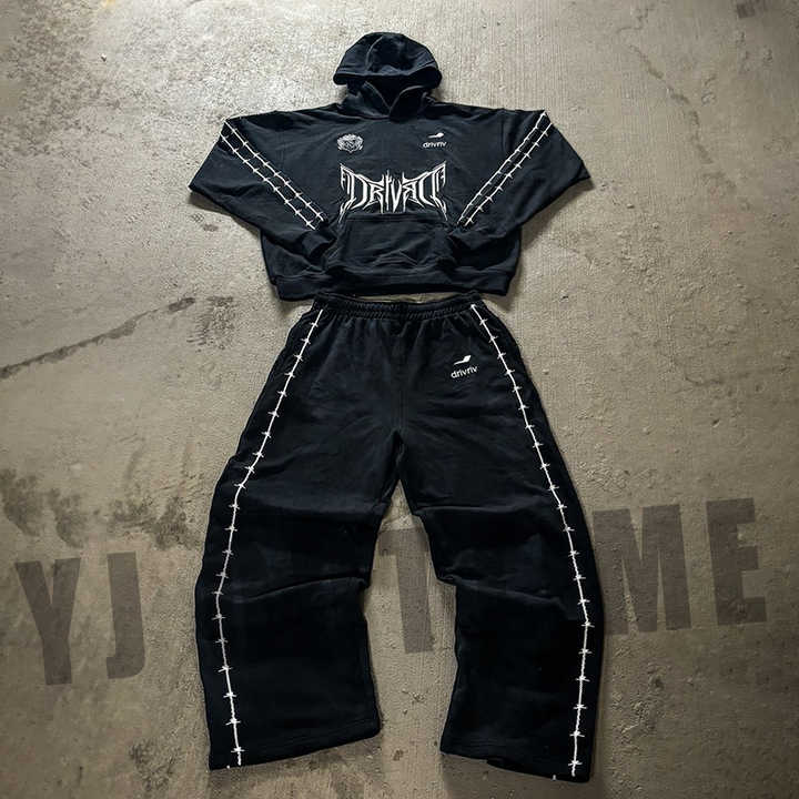 Custom Oversized Tracksuit - Streetwear Sun Faded Stripes