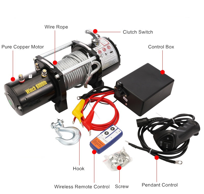 CHINA FACTORY ELECTRIC WINCHES AWD SERIES 12V CAR TRAILER WINCHES 4X4 ...