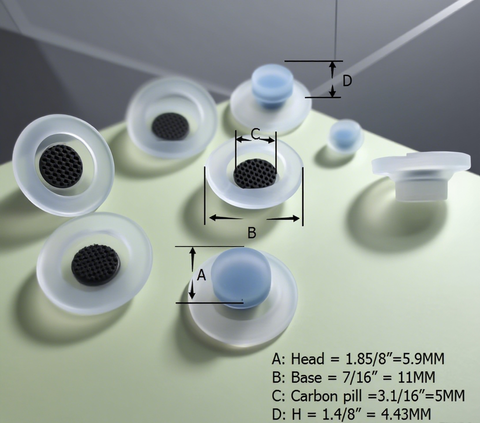 Single NBR Silicone Rubber Button Mold Pad - Conductive Carbon Pill ...