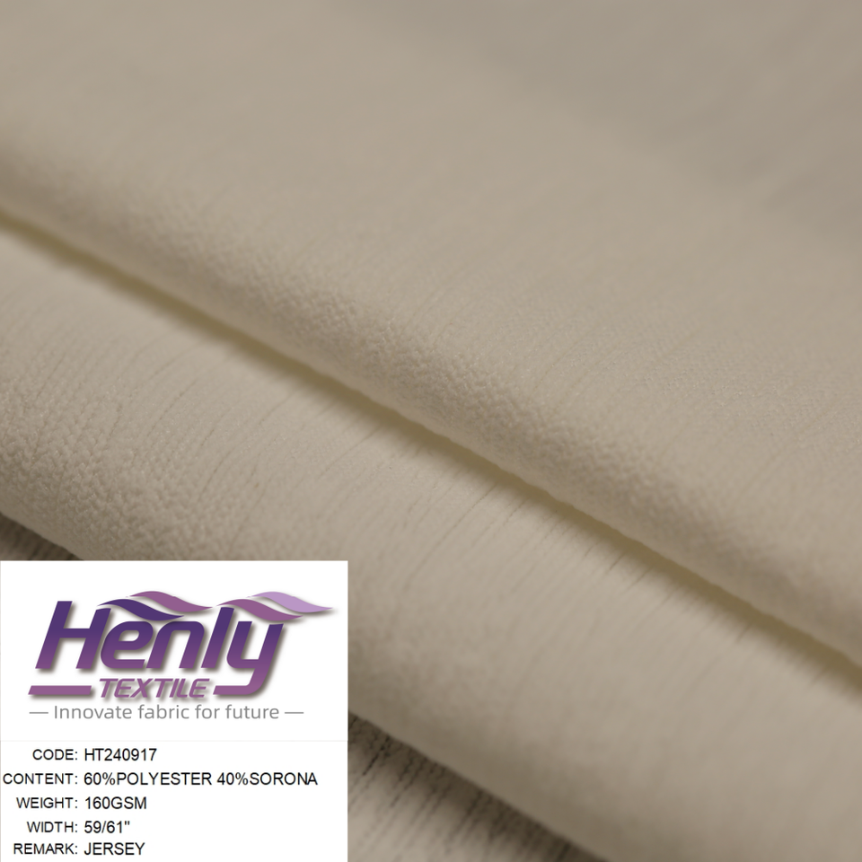 MTO HT240917 60%POLYESTER 40%SORONA 160GSM 59/61" KNIT JERSEY FABRIC ...
