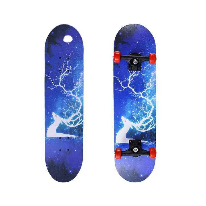 Professional 4-wheel Adult Maple Longboard Skateboard - Oem