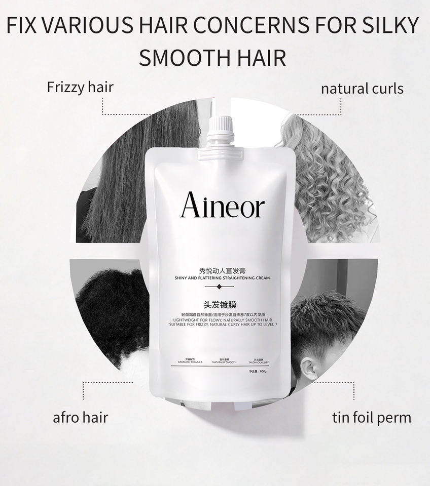 Professional Salon Hair Straightening Rebonding Cream 800g Nourishing ...
