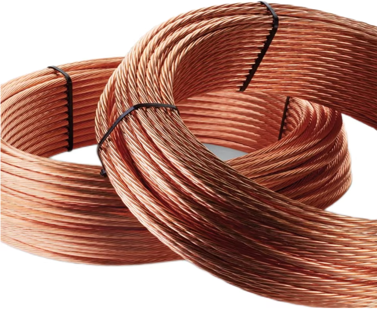 High Tension Electrical 99.95% Pure Copper Stranded Cable Wire for ...