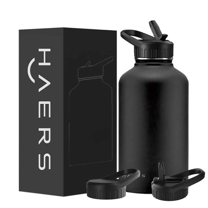 Haers Custom 32oz/40oz/64oz Wide Mouth Sport Water Bottle Double Wall ...