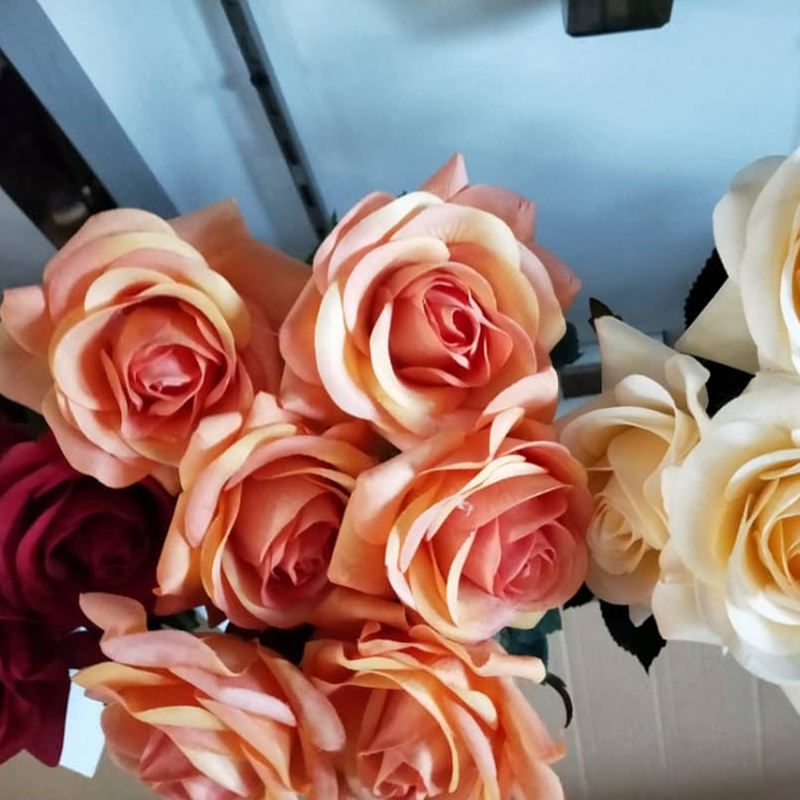 Wholesale Real Touch Artificial Wedding Flowers Preserved Rose Silk ...