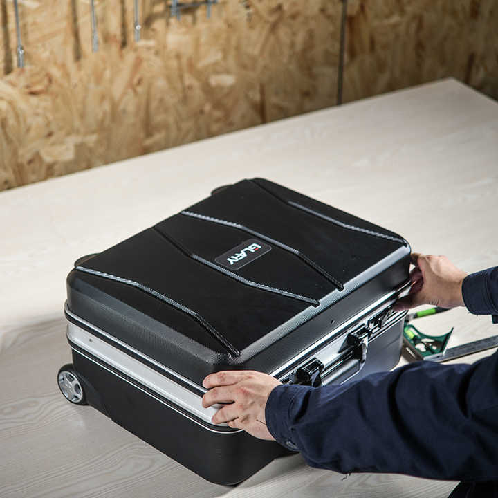 GLARY Hard Shell Aluminum Tool Case with Wheels High Quality Portable ...
