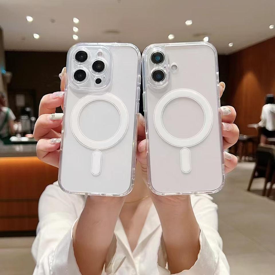 Factory Wholesale Transparent Magnetic Shockproof PC Phone Cases ...