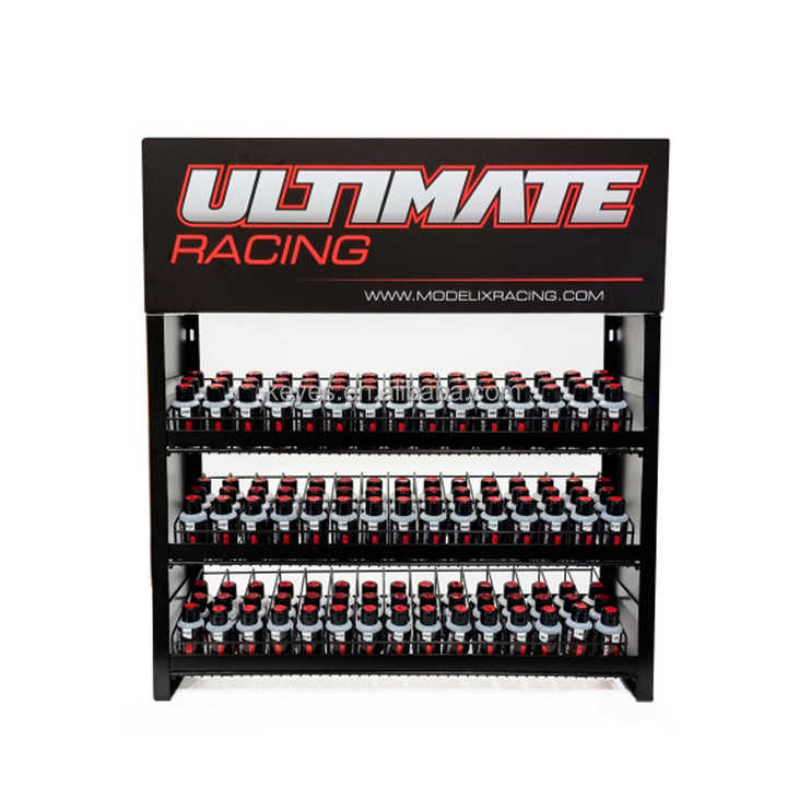 Modern 3-Tier Automotive Shop Display Stand Car Battery Metal Rack Flow ...