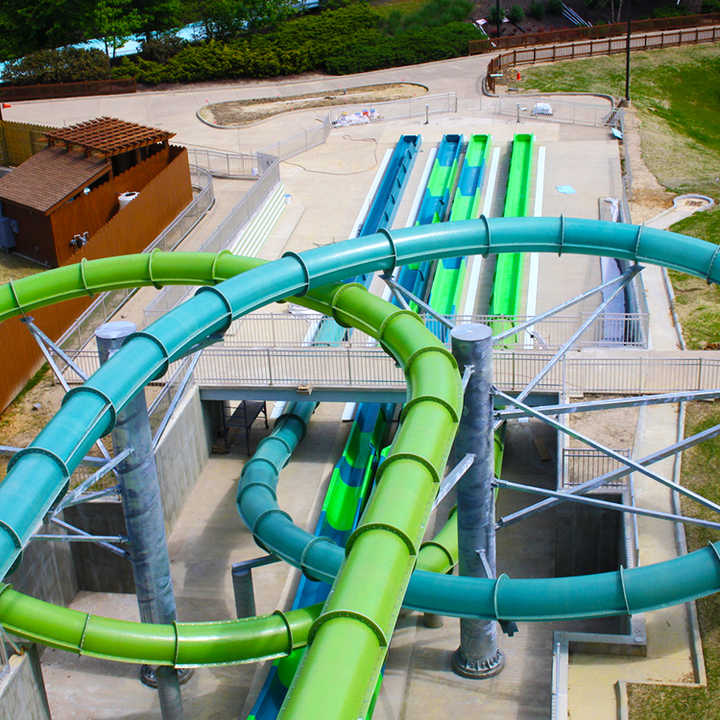 Outdoor Attraction Swimming Pool Fiberglass Water Parks Slide Outdoor ...