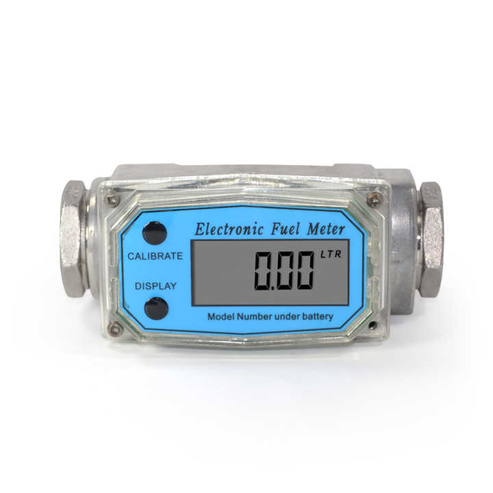 1 Inch Digital Turbine Flow Meter Electronic Fuel Meter Measure Diesel ...