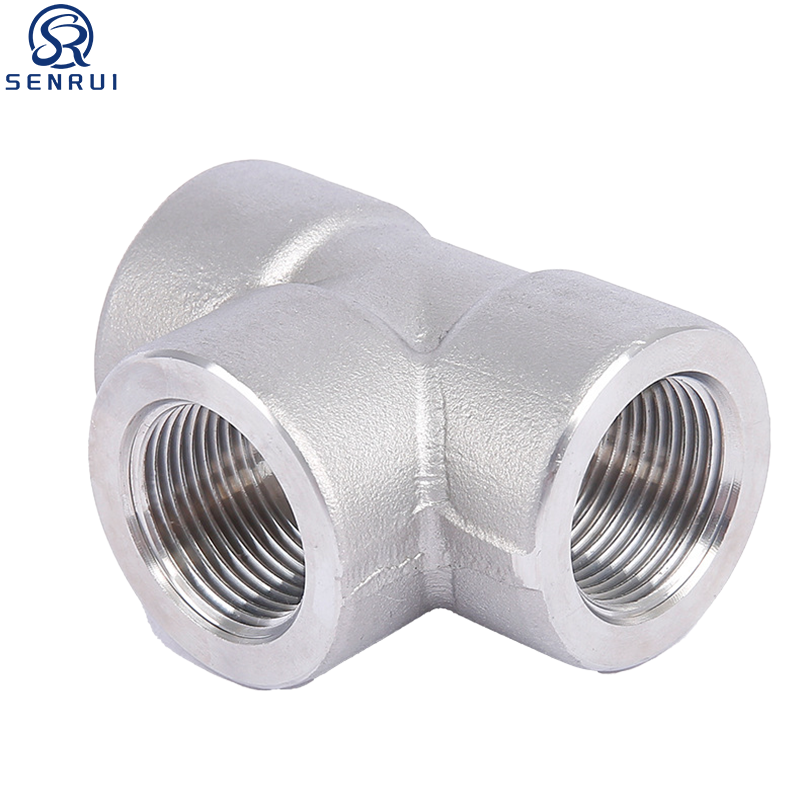Threaded Reducing Tee Stainless Steel 316 Piping Fittings Pipe and ...