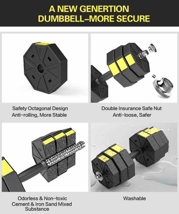 Custom Home Gym Set - Adjustable Dumbbells & Barbell