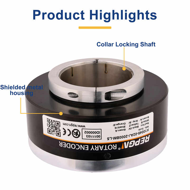K100 30mm Hollow Shaft Incremental Encoder 1024ppr EI100H30C-1024BR30Y1 ...