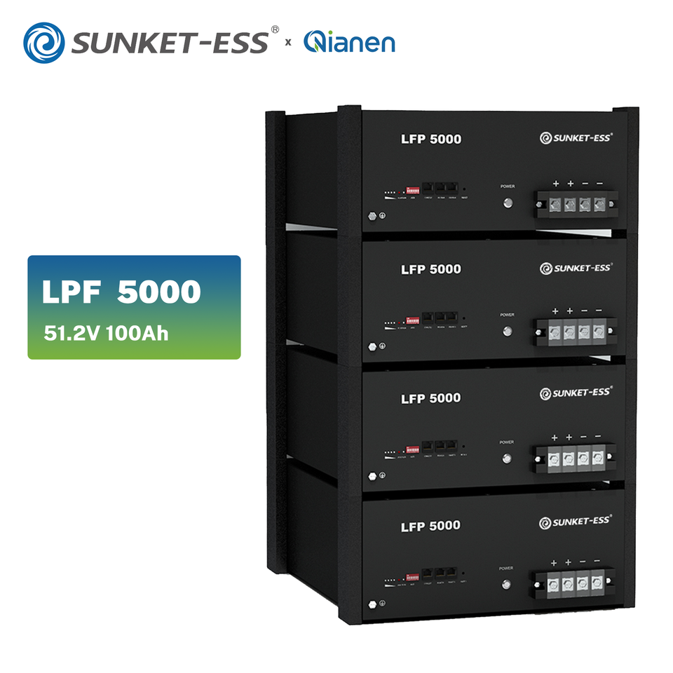 Sunket 48V 50Ah Lithium Iron Phosphate Battery 5kW Solar System Hybrid ...