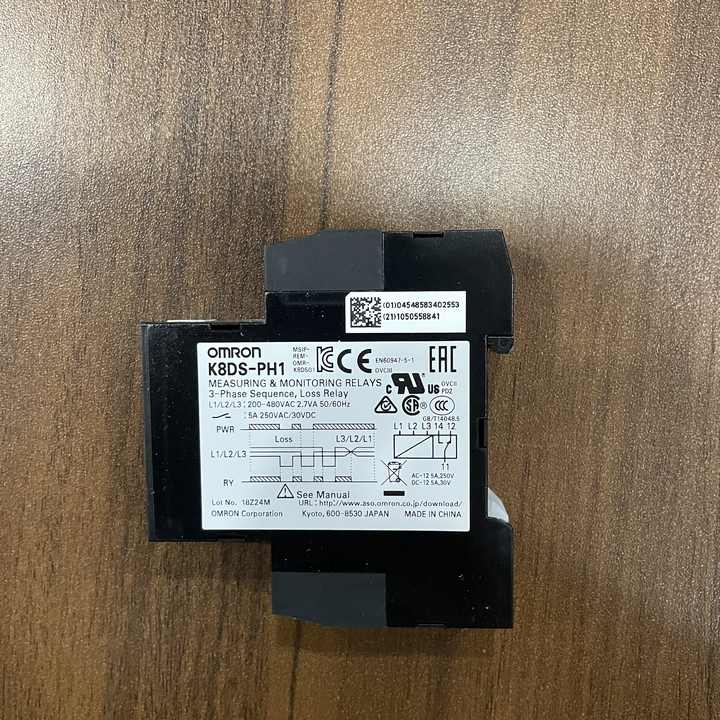 K8DS-PH1 Phase Sequence Relay with Voltage Monitoring for Industrial ...