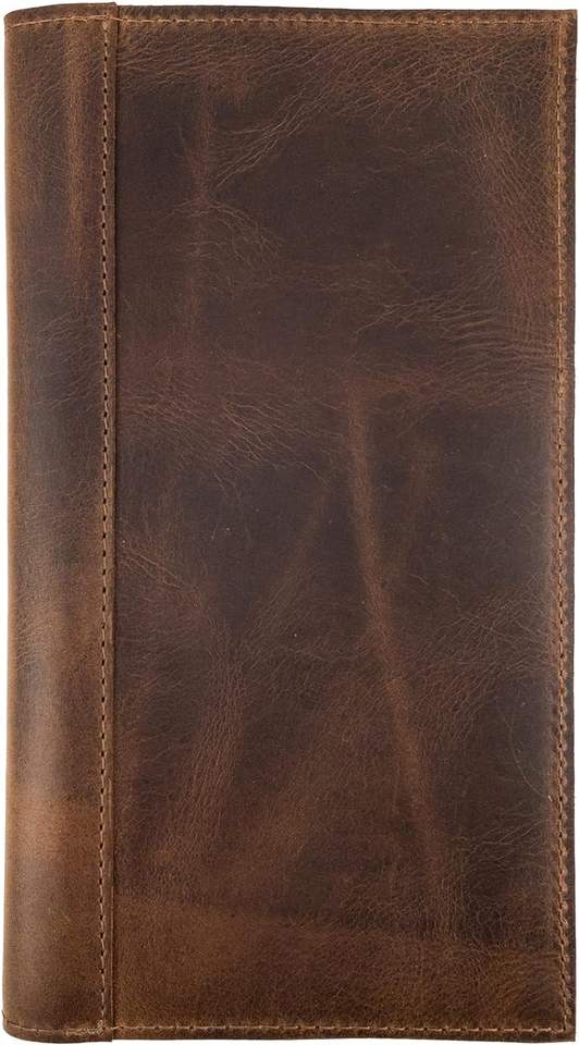 Full Grain Leather Check Presenter - Customizable Bill Holder