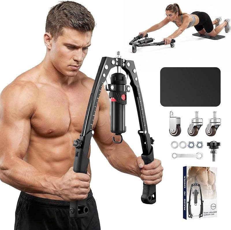 Hydraulic Arm Exerciser Adjustable Arm-Curl Bar Men Home Chest Arm ...