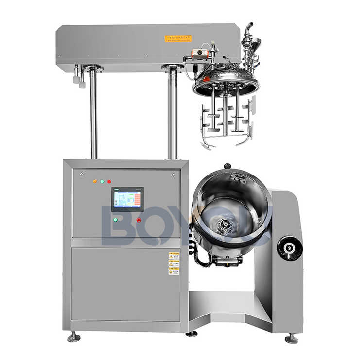Hydraulic Lifting Vacuum Homogenizer Emulsifier Mixer for Cosmetics Production Mayo Body Cream ...
