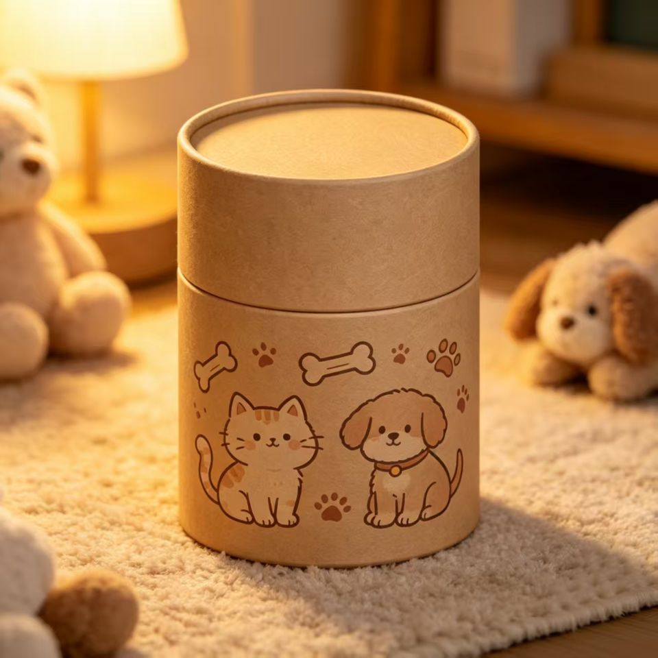 Eco-friendly Kraft Paper Tube Cans Custom Printed Containers for Pet ...