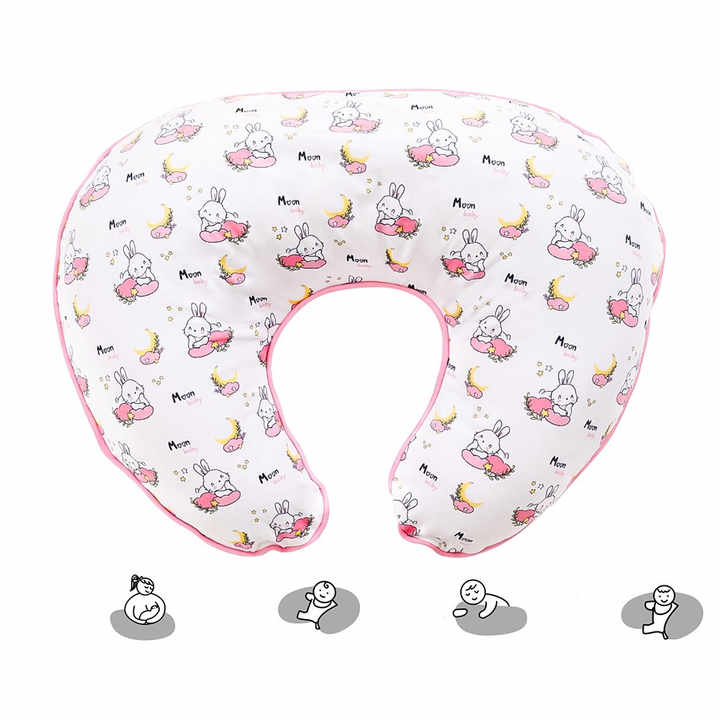 Infant Feeding Support Pillow - Cute Rabbit Removable Cover