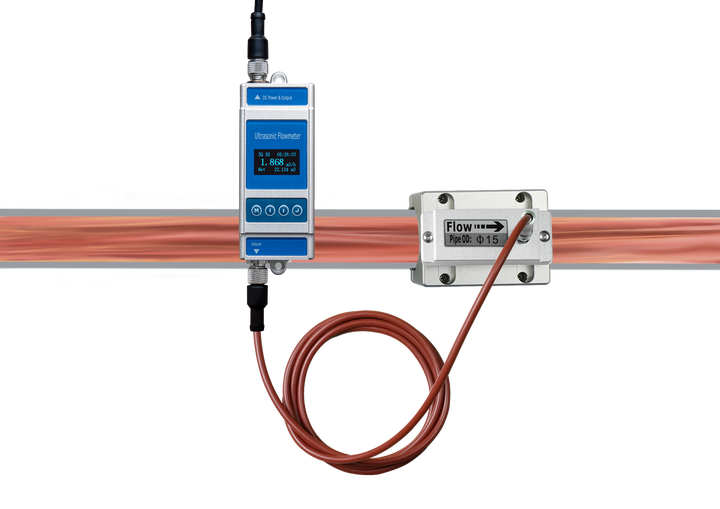 Ultrasonic Clamp Type Water Liquid Flowmeter with Display