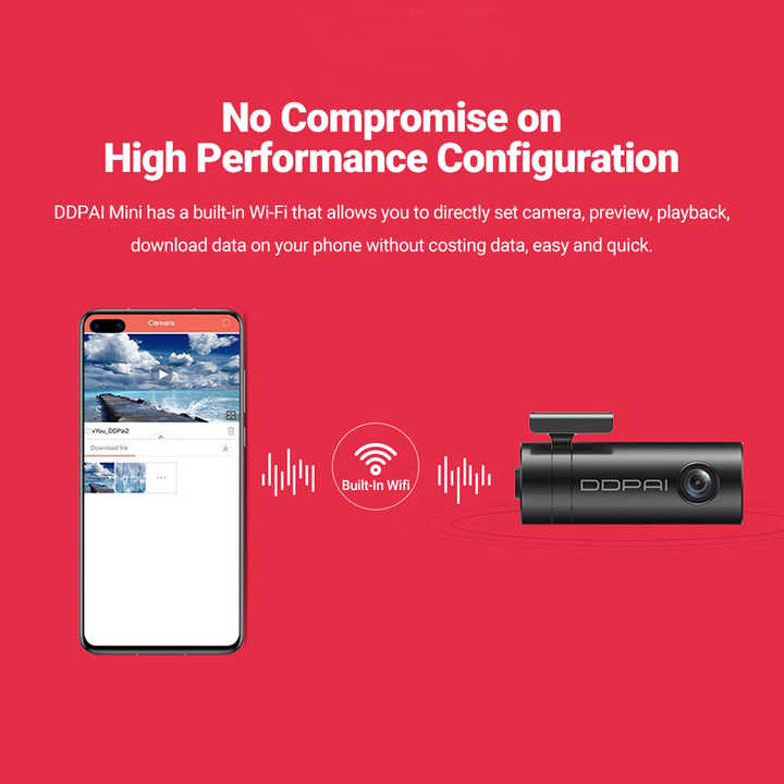 DDPAI Dash Cam Mini 1080P HD Vehicle Drive Auto Video DVR Android Wifi ...