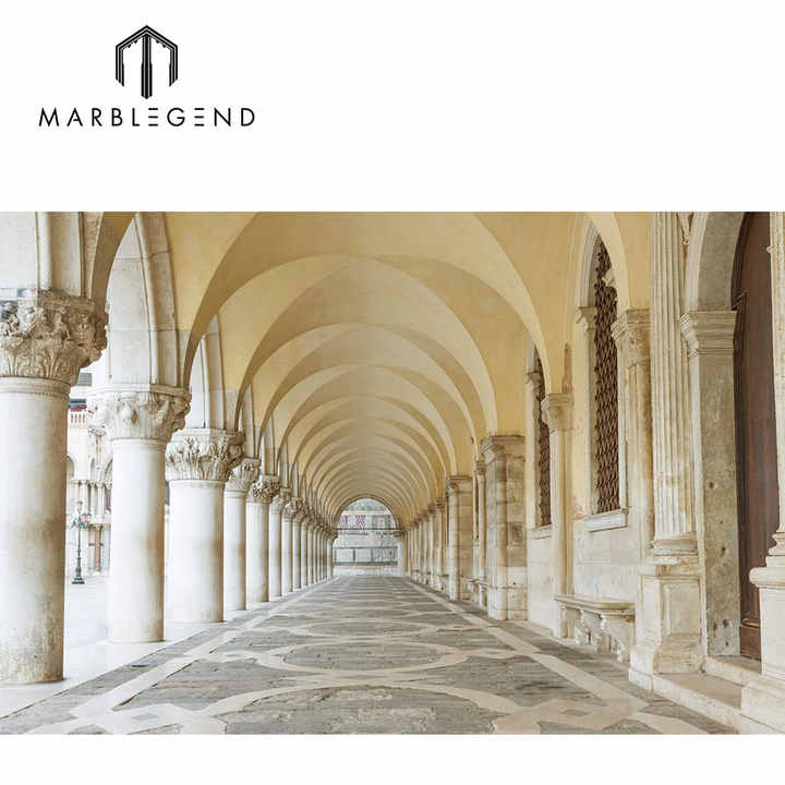 Natural Stone Columns - Hallway Groin Vault Moulding