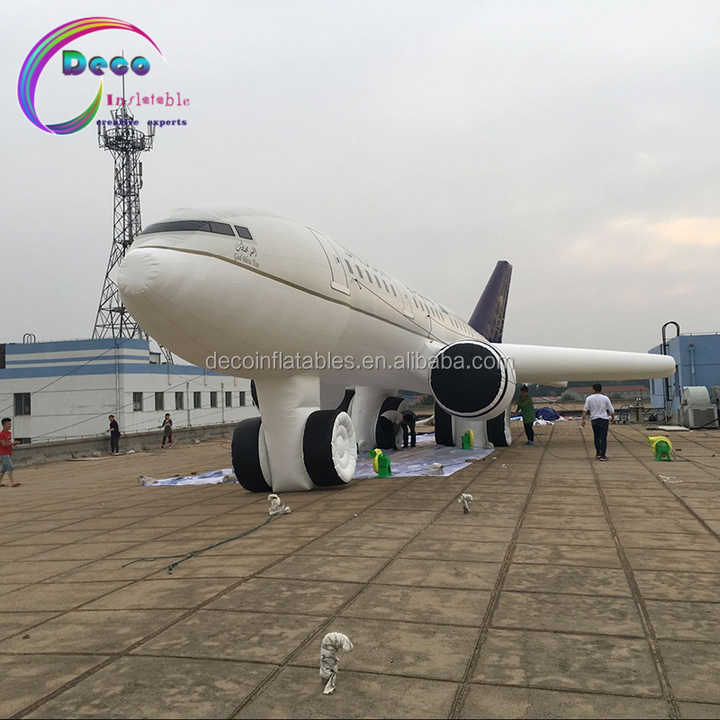 White Inflatable Plane Model - Perfect for Space Theme Parties